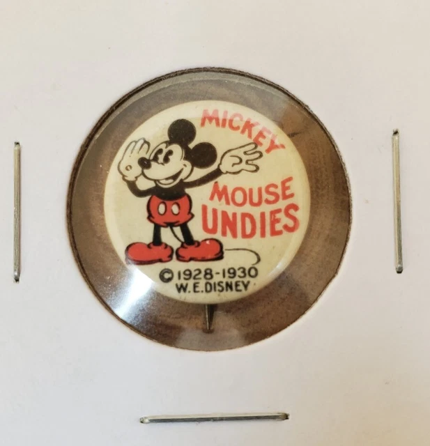 VTG 1928-1930 MICKEY Mouse Undies Pinback Walt Disney SUPER RARE ...