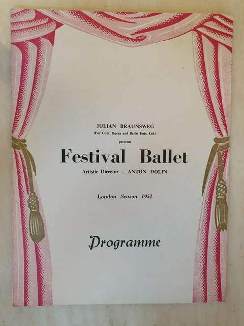 1951 FESTIVAL BALLET - Alicia Markova Anton Dolin Paiula Hinton Noel ...