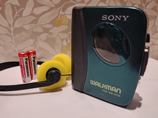 SERVICED SONY WALKMAN WM-EX150 Green Personal Stereo NEW BELT £59.99 ...