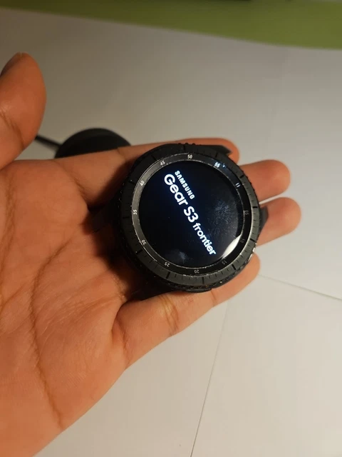 SAMSUNG GEAR S3 Frontier Cassa 46mm Nera, Cinturino Nero Smartwatch ...