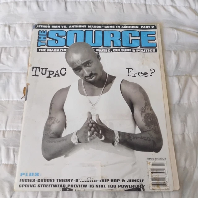 1996 TUPAC SHAKUR The Source Iconic Magazine Cover “Tupac Free?” March ...