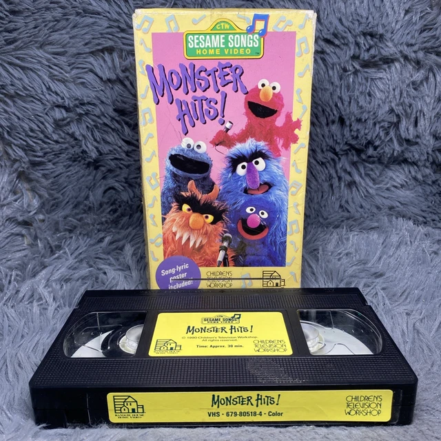SESAME STREET MONSTER Hits! VHS Tape 1990 Jim Henson Sing Along Kids ...