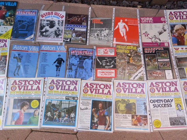 23 ASTON VILLA Football Programmes & News Matchday Magazines 1970 1979 ...