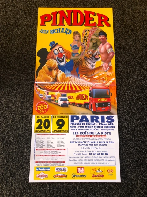 PINDER CIRQUE PARIS France Circus poster Affiche Cirque Plakat £1.00 ...