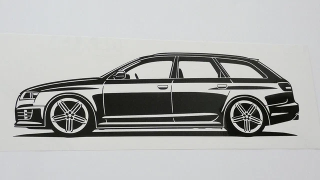 AUDI RS6 AVANT Audi A6 C6 Avant Silhouette Aufkleber / 2x Sticker ...