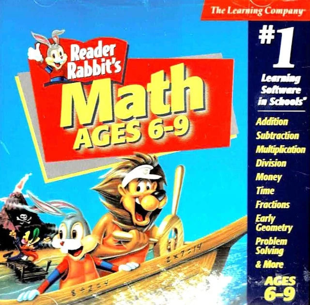 READER RABBIT'S MATH AGES 6-9 1998 +1Clk Windows 11 10 8 7 Vista XP ...
