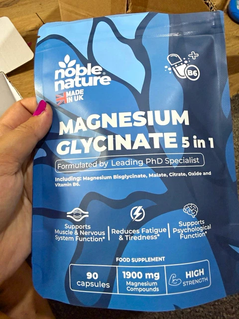 Noble Nature Magnesium Glycinate 5 In 1 High Strength Vitamin B6