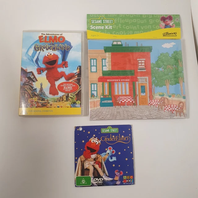 ELMO SESAME STREET Bundle 2x DVDs & Scene Kit Elmo in Grouchland ...