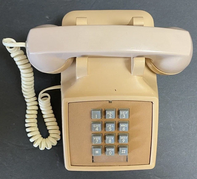 VINTAGE BELL SYSTEM Western Electric Push Button Dial Phone Model 2500 ...