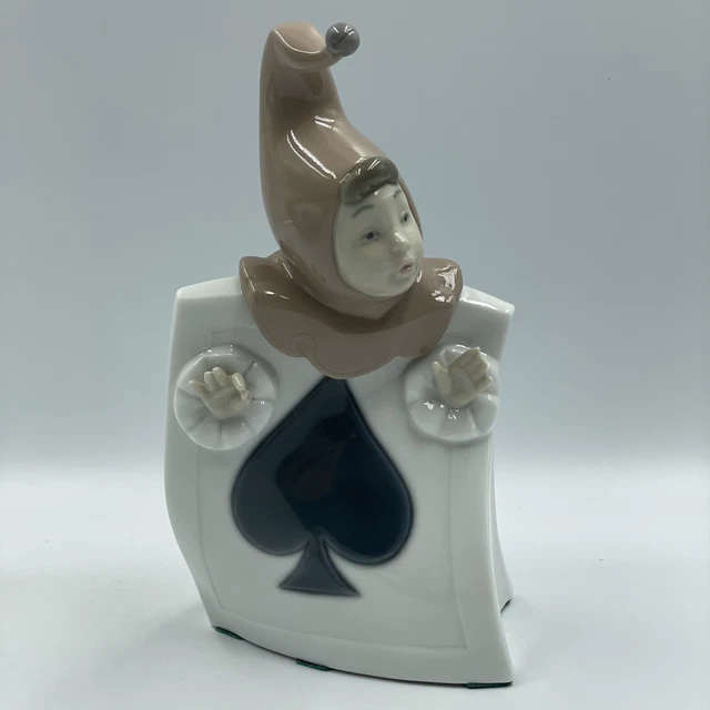 LLADRO NAO 'ACE of Spades’ Playing Cards Jester/Joker/Clown #1281 ...