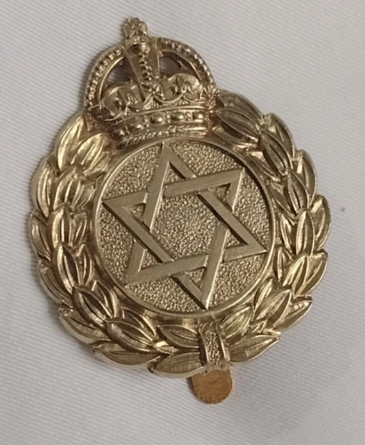 JEWISH BRIGADE CAP Badge KC All White Metal Slider 50 mm ANTIQUE ...
