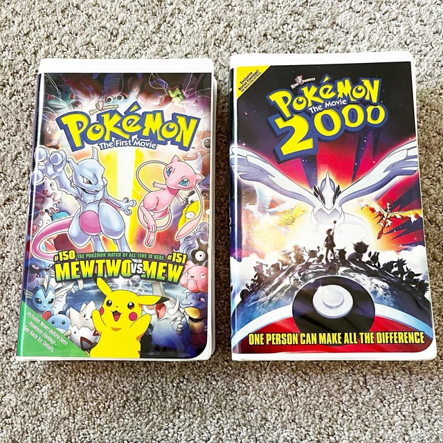 POKÉMON THE FIRST Movie and Pokémon 2000 MewTwo vs Mew - 2 VHS Tapes £ ...