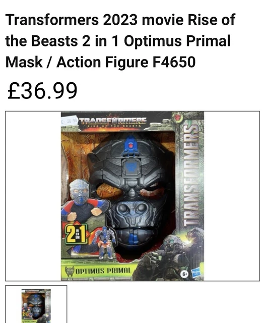 TRANSFORMERS 2023 RISE Of The Beasts Optimus Primal 2-1 Mask £20.00 ...