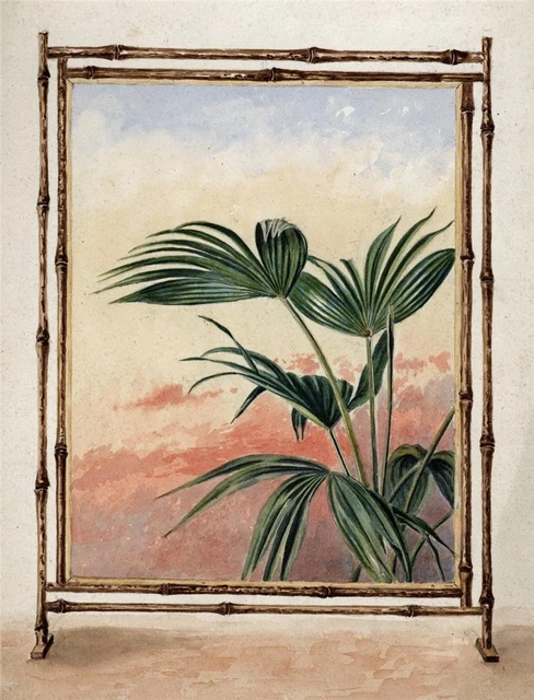 DESIGN FOR A Screen - Floral Still Life Flowers Study Watercolour ...