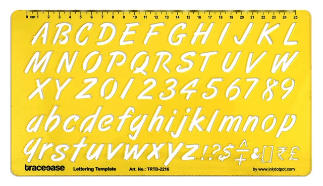 TRACEEASE ALPHABET LETTERING Template Drafting Tools Lower Case Upper 
