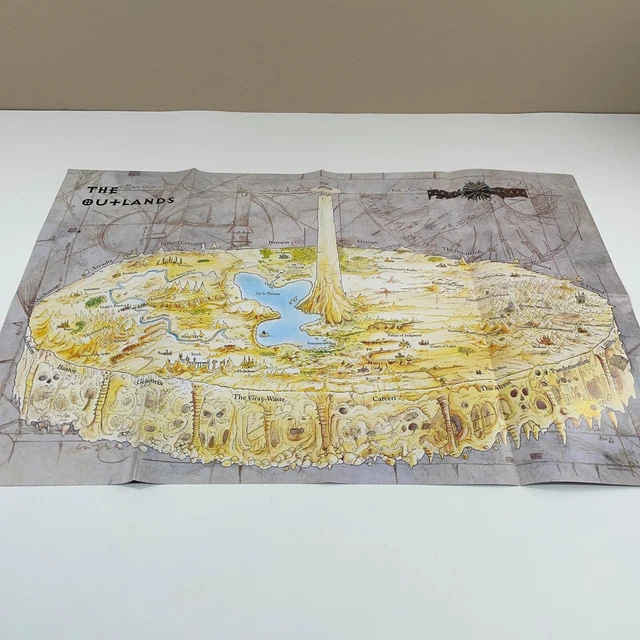 PLANESCAPE THE OUTLANDS Map Campaign 8-Panel Fold Out Map (1994) 2600 ...