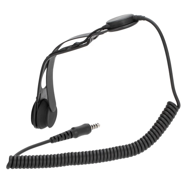 BONE CONDUCTION HEADPHONES Outdoor Sport For Two Way Radio Walkie ...