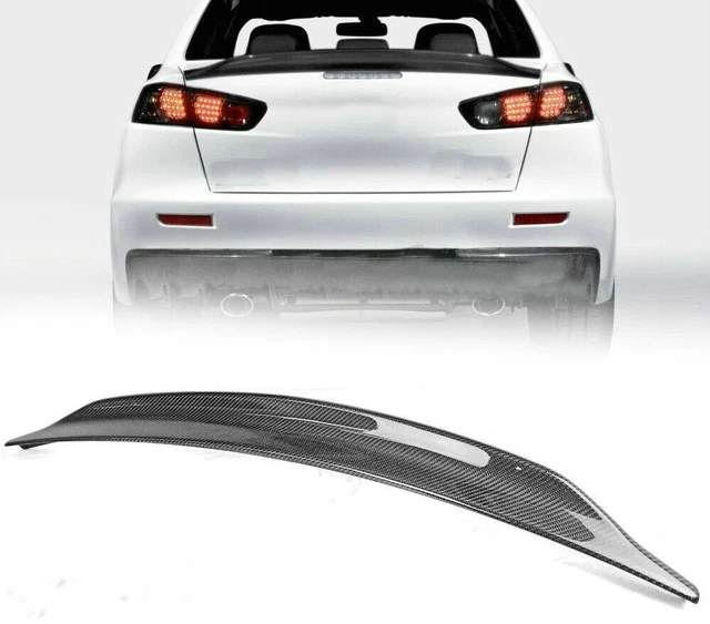 RS STYLE CARBON Fiber Trunk Rear Spoiler For 2008-2017 Mitsubishi ...