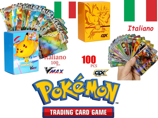 CARTE LOTTO POKEMON italiane vmax o gx Shiny Energy carte 100 Pack Con ...