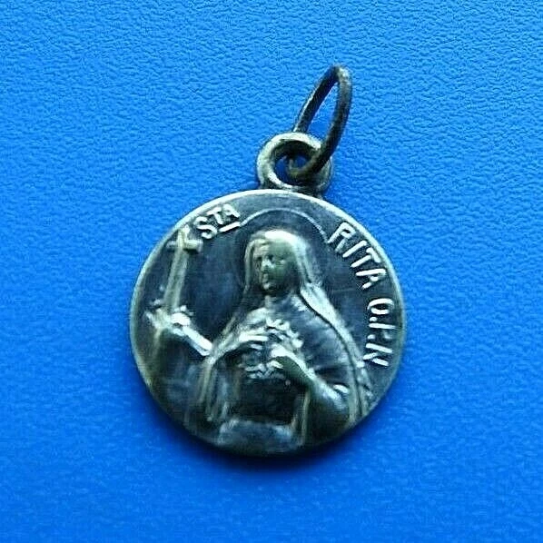 #11636# MÉDAILLE RELIGIEUSE St Rita Ora pro nobis Vintage / Catholique ...