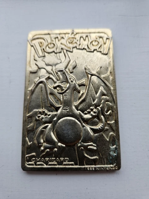 POKEMON CHARIZARD GOLD Card-1999 Burger King Pokeball Toy Nintendo ...