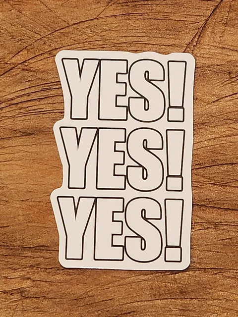 YES YES YES STICKER Wrestling Sticker WWE WWF WRESTLER Laptop Sticker ...