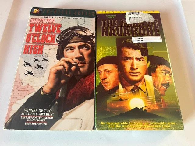 GREGORY PECK 2 VHS Lot! The Guns of Navarone & Twelve O'clock High ...