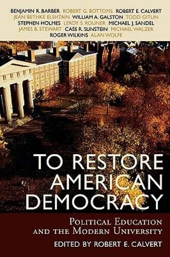 WIEDERHERSTELLUNG DER AMERIKANISCHEN Demokratie: Politische Bildung und ... WIEDERHERSTELLUNG DER AMERIKANISCHEN Demokratie: Politische Bildung und ...