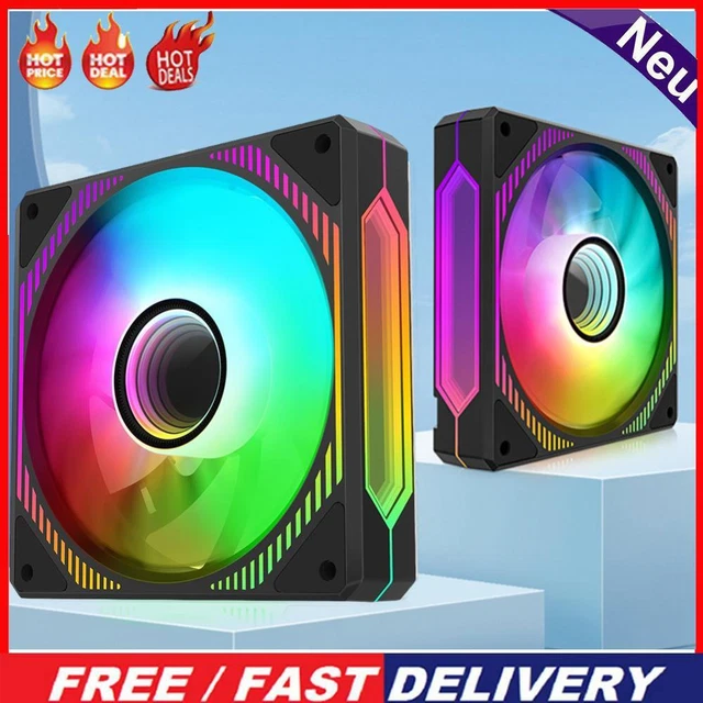 PC RADIATOR 5V 3PIN ARGB 12V 4PIN PWM 120mm Luminous Case Fan (Positive ...