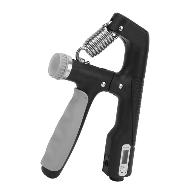 BLACK HAND GRIP Strengthener With Electronic Counter TPR PP Steel 10 ...