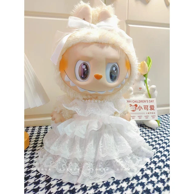 POP MART 38CM The Monsters Labubu Plush Doll Princess Wedding Dress ...