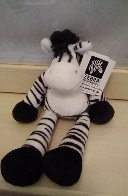 ZEBRA TECHNOLOGIES BRANDED plush zebra extremely rare new condition £15 ...