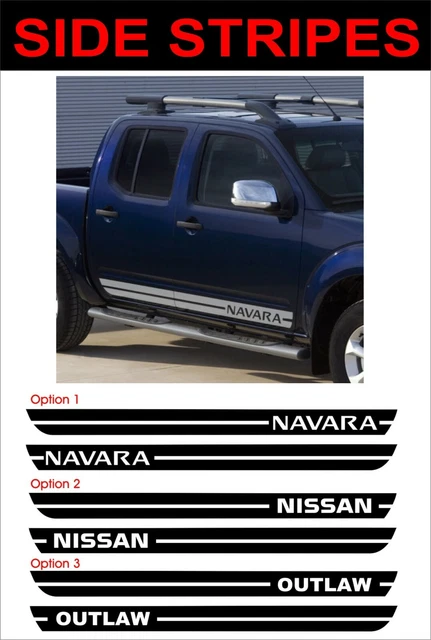 NISSAN NAVARA SIDE stripes decals stickers graphics nissan stripes ...
