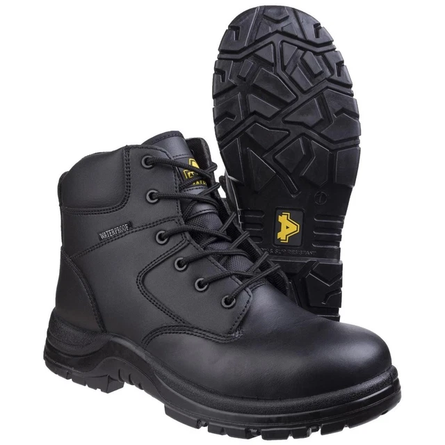 AMBLERS SAFETY FS006C Metal Free Waterproof Lace up Boot Black Plastic ...