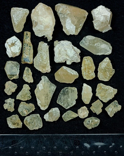 85G MORGANITE VAR. Beryl orange/pink Gemstone Raw Crystals. * 30 pieces ...