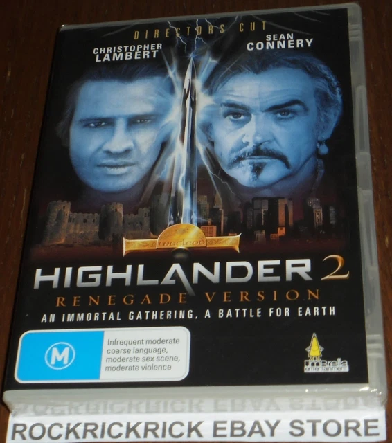 HIGHLANDER 2 RENEGADE Versions Dvd Christopher Lambert, Sean Connery ...
