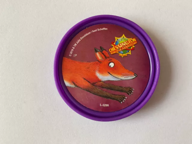 CHESSINGTON WORLD OF Adventures Merlin Pop Badge -Gruffalo/ Fox -Purple ...