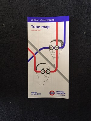 LONDON UNDERGROUND TUBE Map December 2019 Morden By Bedwyr Williams £0. ...