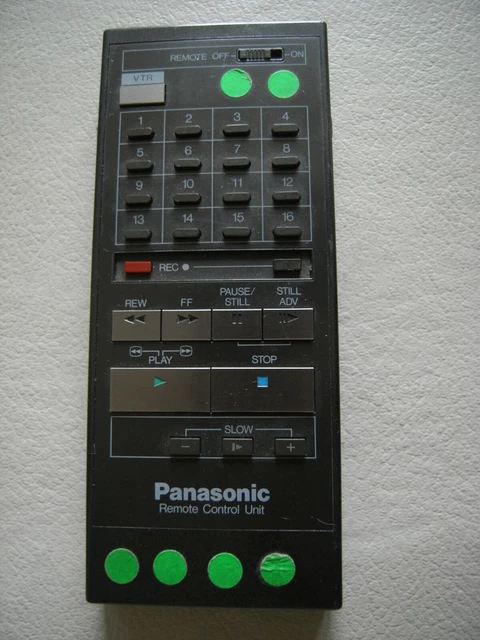 PANASONIC REMOTE CONTROL Vw-R18E (Panasonic Nv-180 Vhs System) £25.00 ...