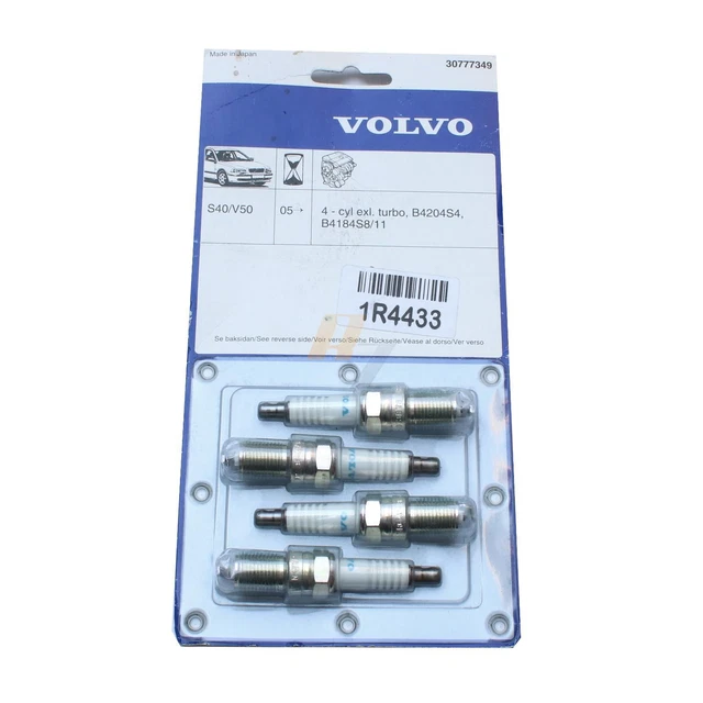 4 BOUGIES V70 III V50 S80 II S40 II B4204 S4 B4184 S8 original Volvo ...