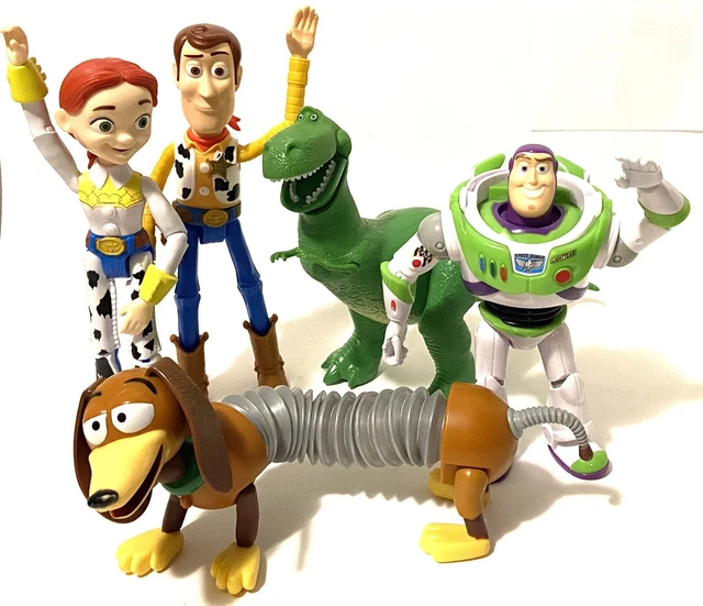 DISNEY PIXAR TOY Story Figure Lot: Woody Buzz Light rear Slinky Dog ...