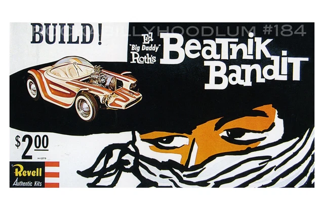 ED BIG DADDY Roth 11x17 Poster Print Ad Revell Model Kit Beatnik Bandit ...