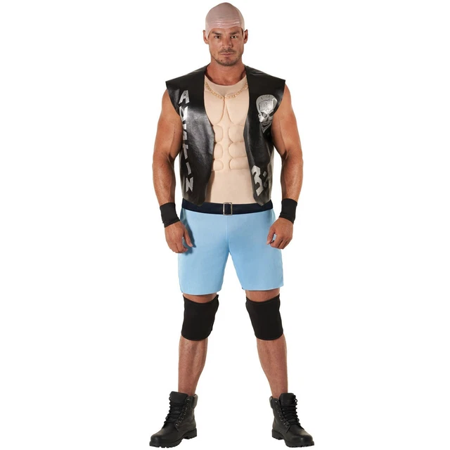 LICENCED MEN`S WWE Stone Cold Steve Austin Costume Adult Wrestling ...