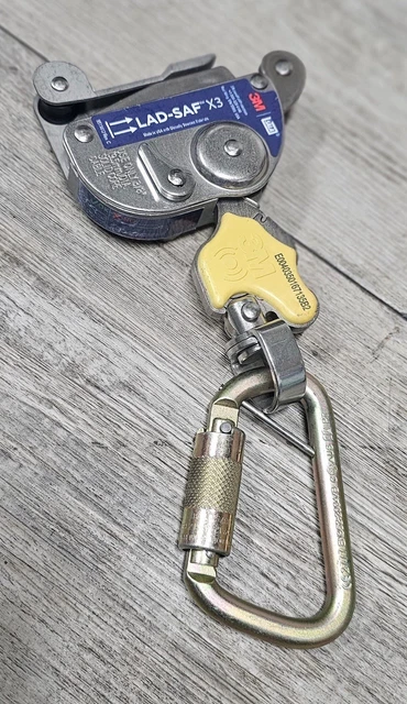 3M DBI-SALA LAD-SAF X3 Cable Sleeve Fall Arrest Device w/ Carabiner ...