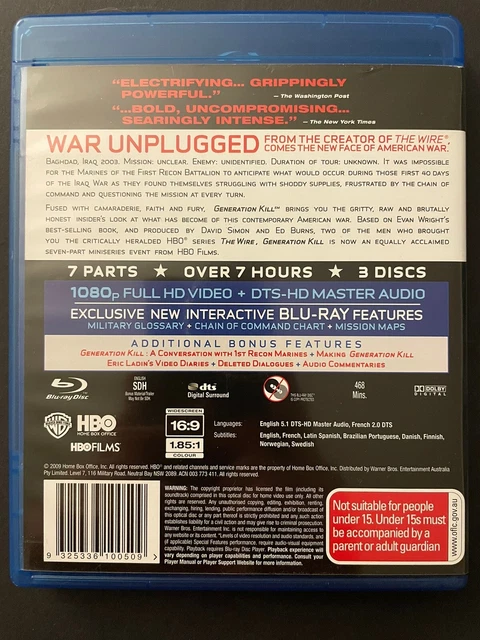 GENERATION KILL | Blu-Ray | Region B | Rare | 2008 | Very Good $11.00 ...