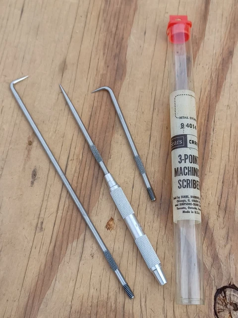 VINTAGE NOS SEARS Craftsman 3-point Machinist Scriber Scribe Made in ...