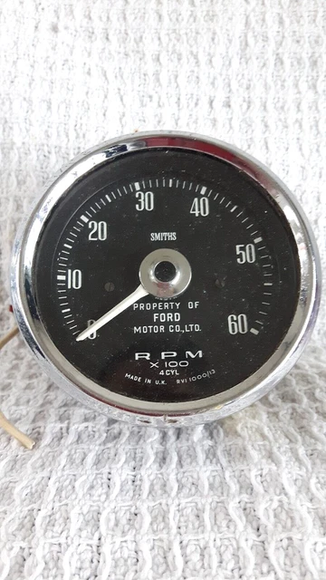 SMITHS REV COUNTER Tachometer Clock Gauge Instrument Ford Dagenham ...