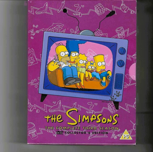 THE SIMPSONS SEASON 3 DVD Box Set Collectors TV Rated PG Animation ...