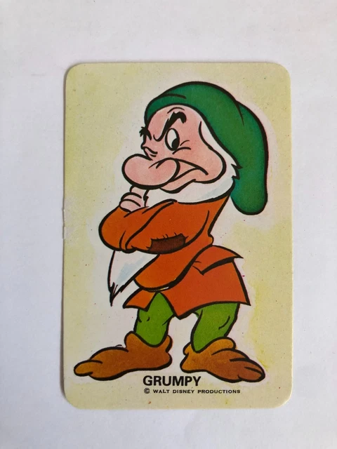 GRUMPY DWARF OLD Man 1970 Disney Princess SNOW WHITE Cartoon Newsagent ...