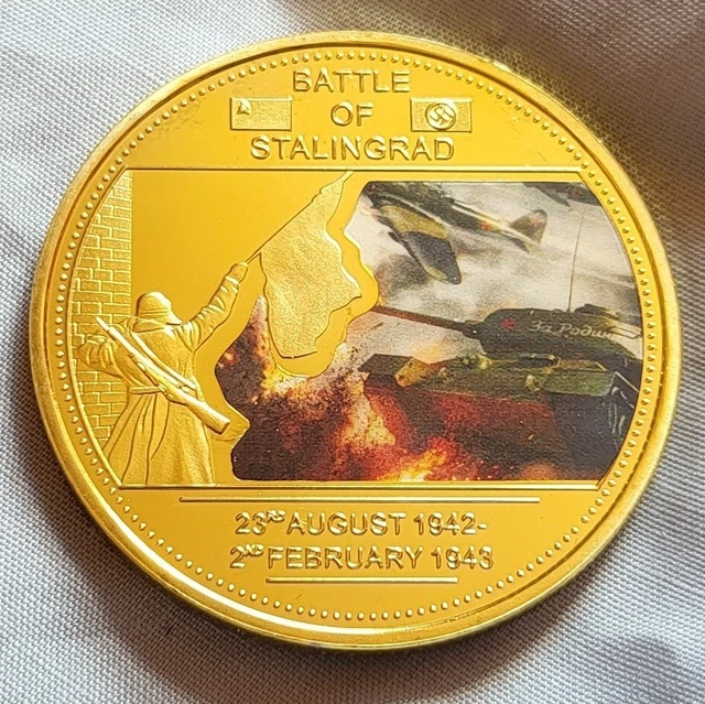 STALINGRAD GOLD COIN World War II Vintage I Army Soldier Medal Retro ...